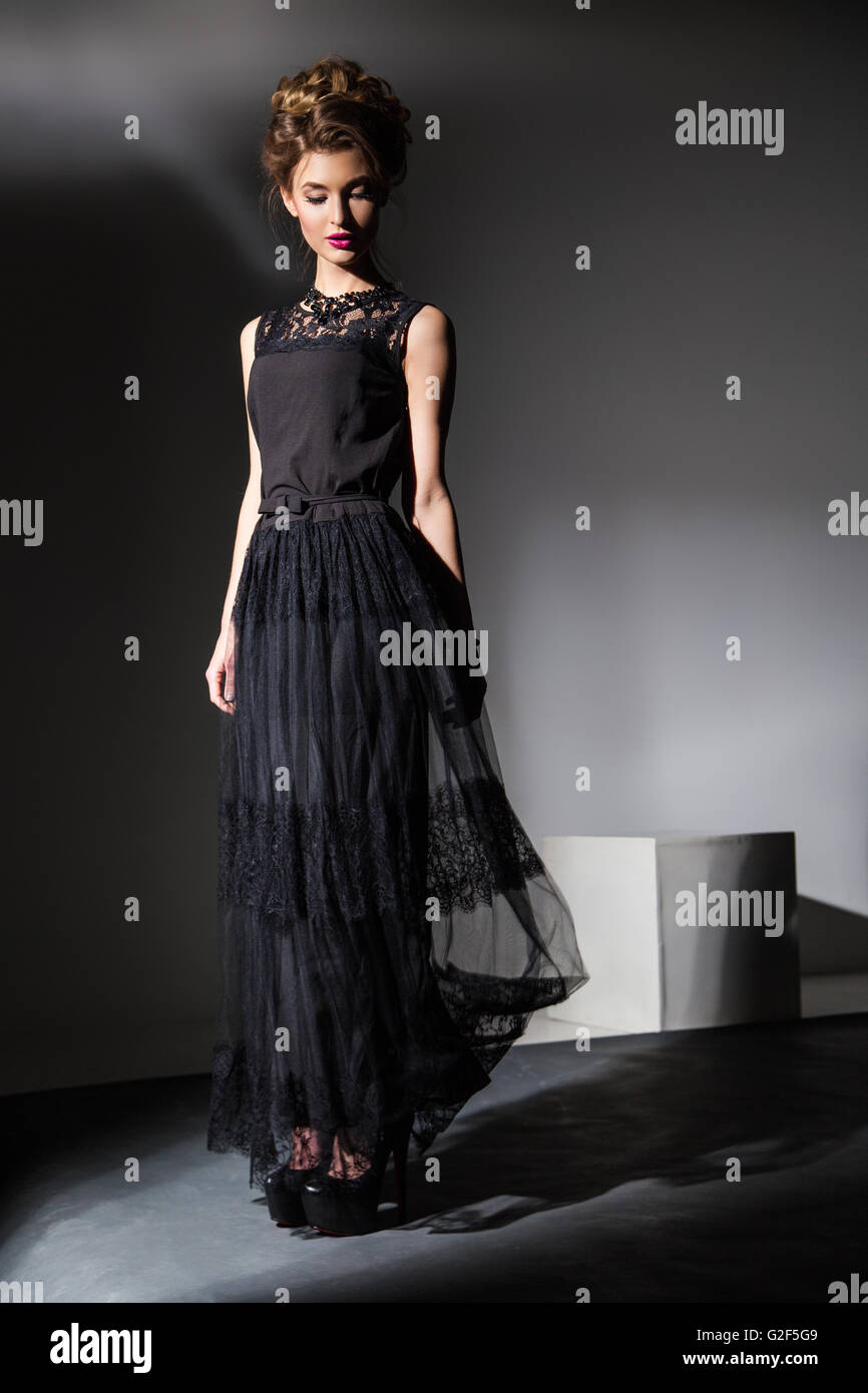 Elegant lady posing in hi-res stock photography and images - Alamy