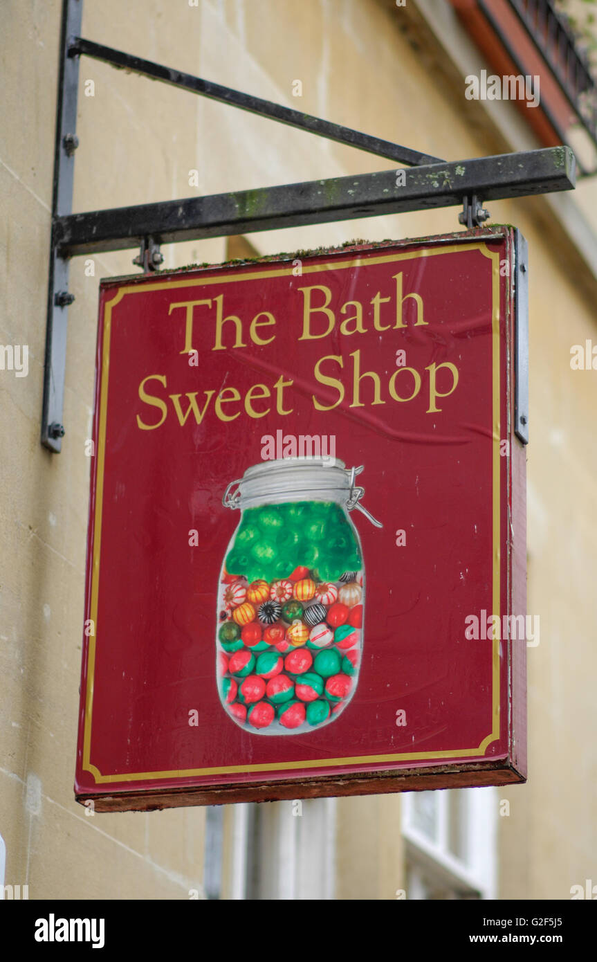 Bath sweet shop Britain British Stock Photo - Alamy