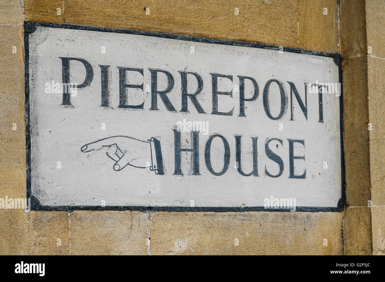 Pierrepont House sign Bath Somerset UK Stock Photo - Alamy