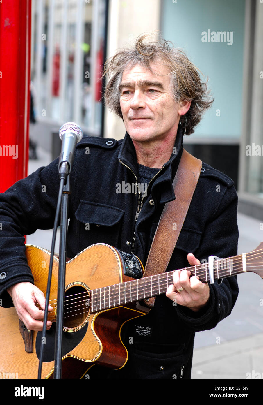 Busker in Bath Somerset West country Stock Photo - Alamy