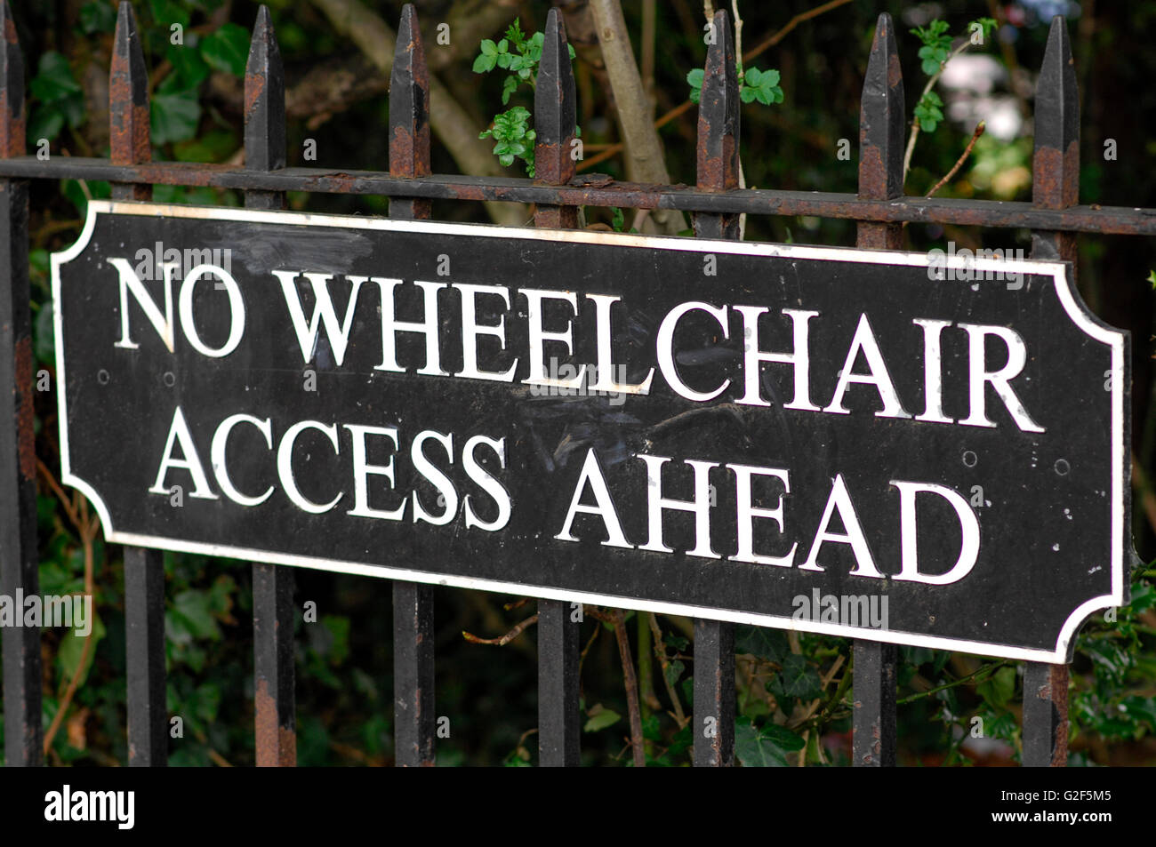 No wheelchair access sign Stock Photo - Alamy