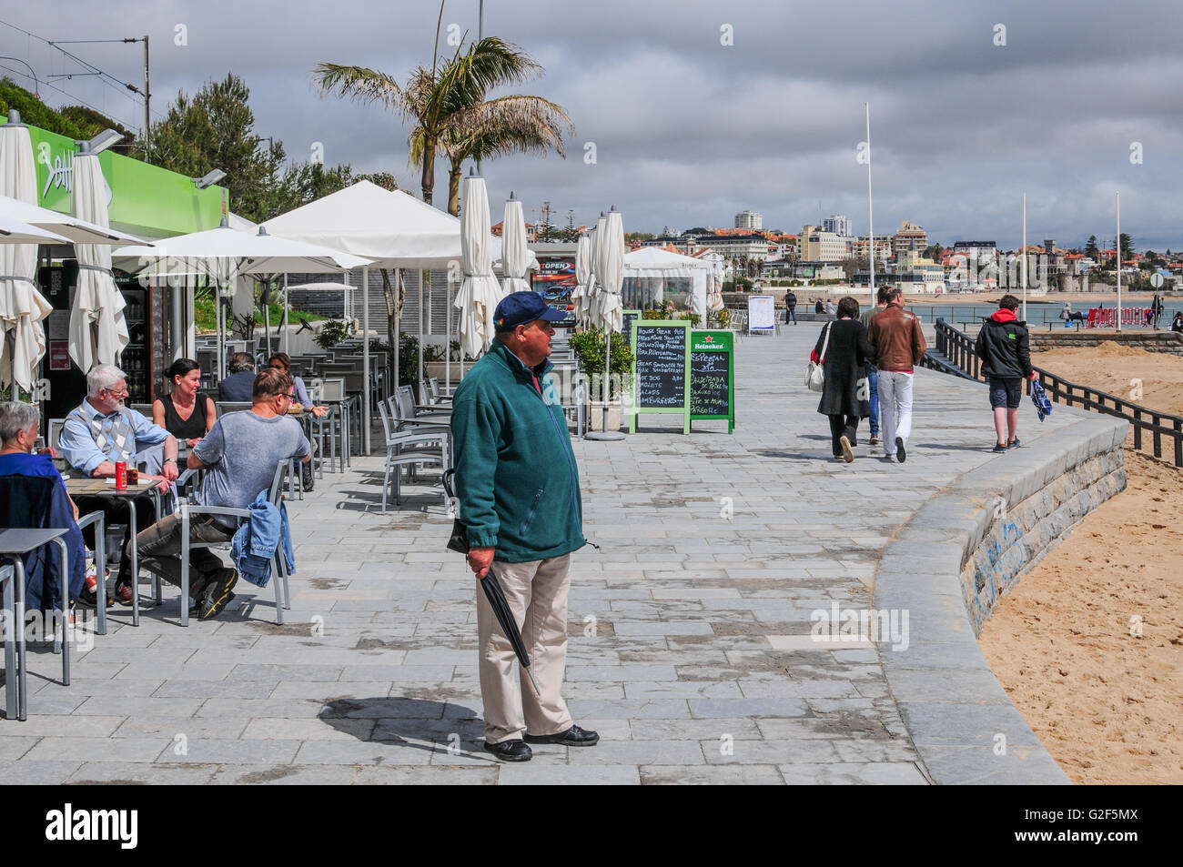 Seafront Cascais Estoril Promenade Portugal Stock Photo - Alamy