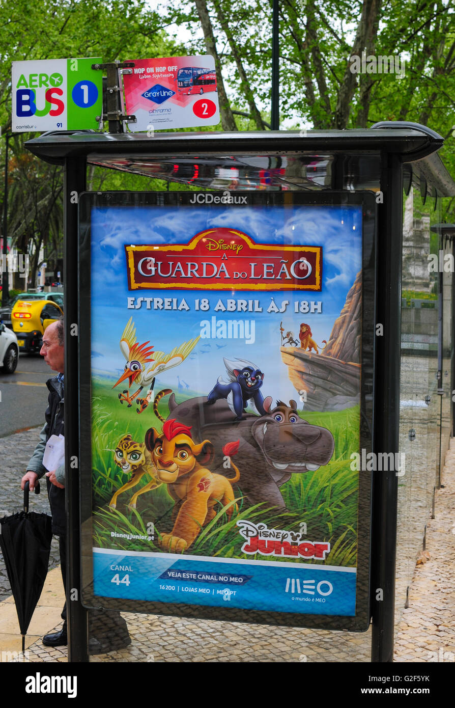 Bus stop Lisbon Portugal Stock Photo - Alamy
