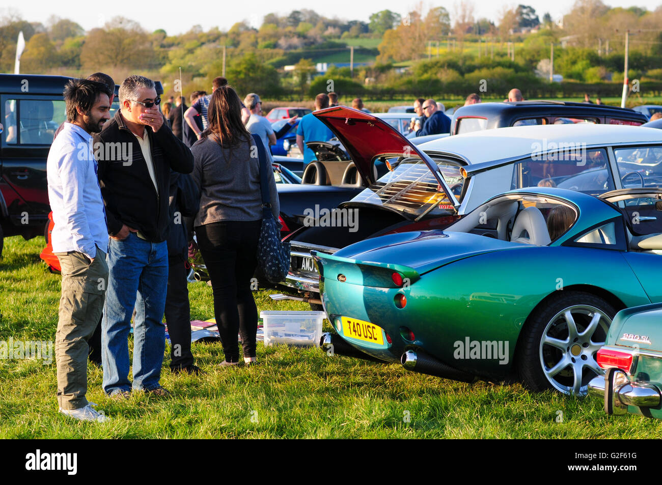 Car in a crowd hi-res stock photography and images - Alamy