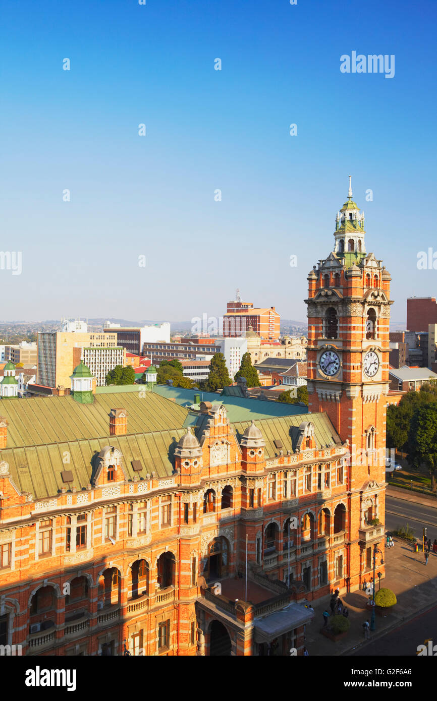 View of City Hall and downtown Pietermaritzburg, KwaZulu-Natal, South ...
