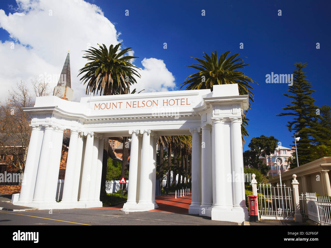 Entrance to Mount Nelson Hotel, Gardens, City Bowl, Cape Town, Western ...