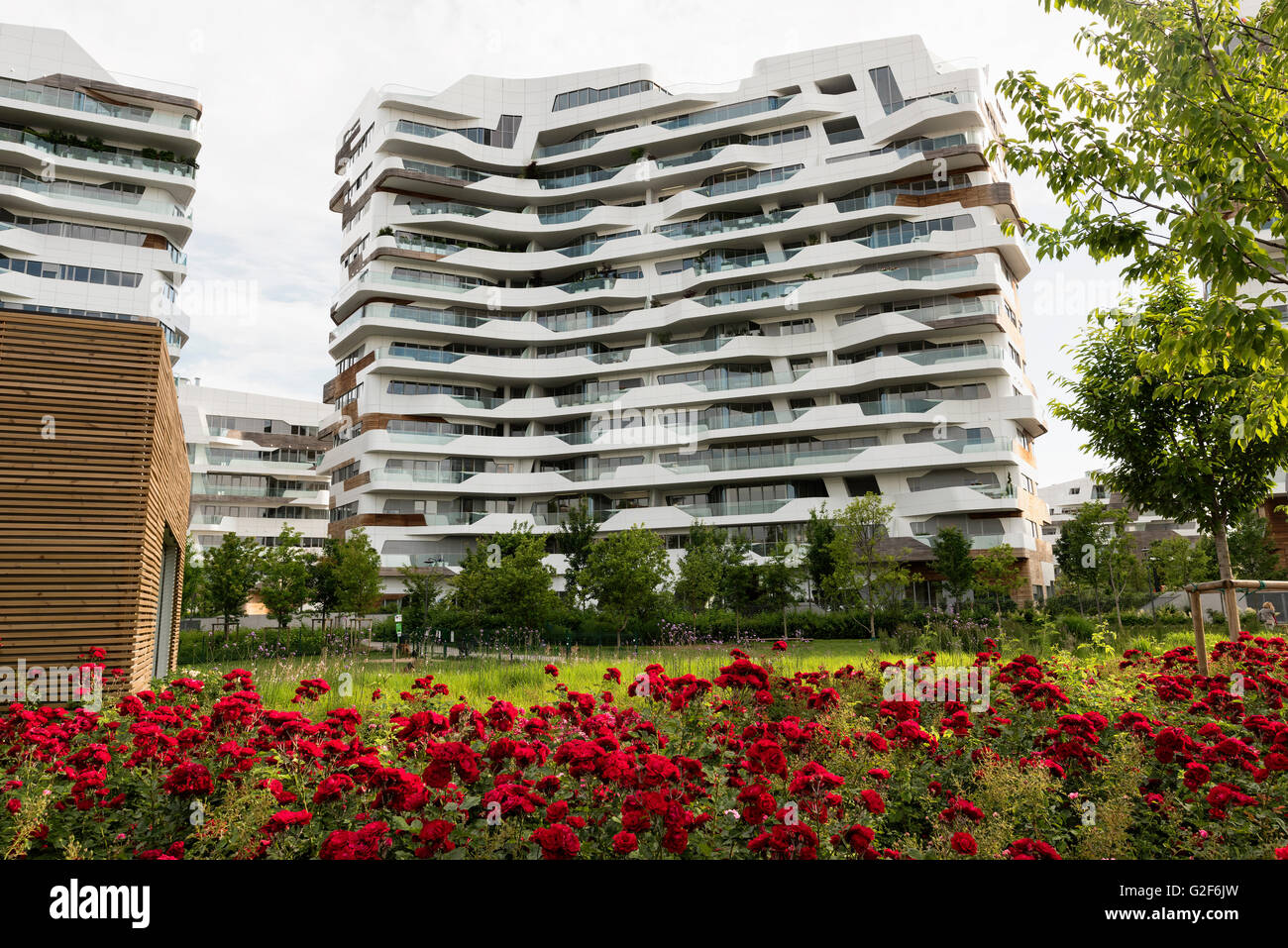 Modern residential buildings in Milan (Lombardy, Italy): Citylife Stock ...