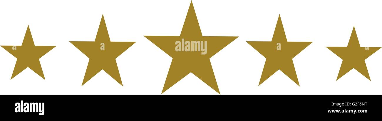 Six golden stars with big one in the middle Stock Vector Image & Art ...