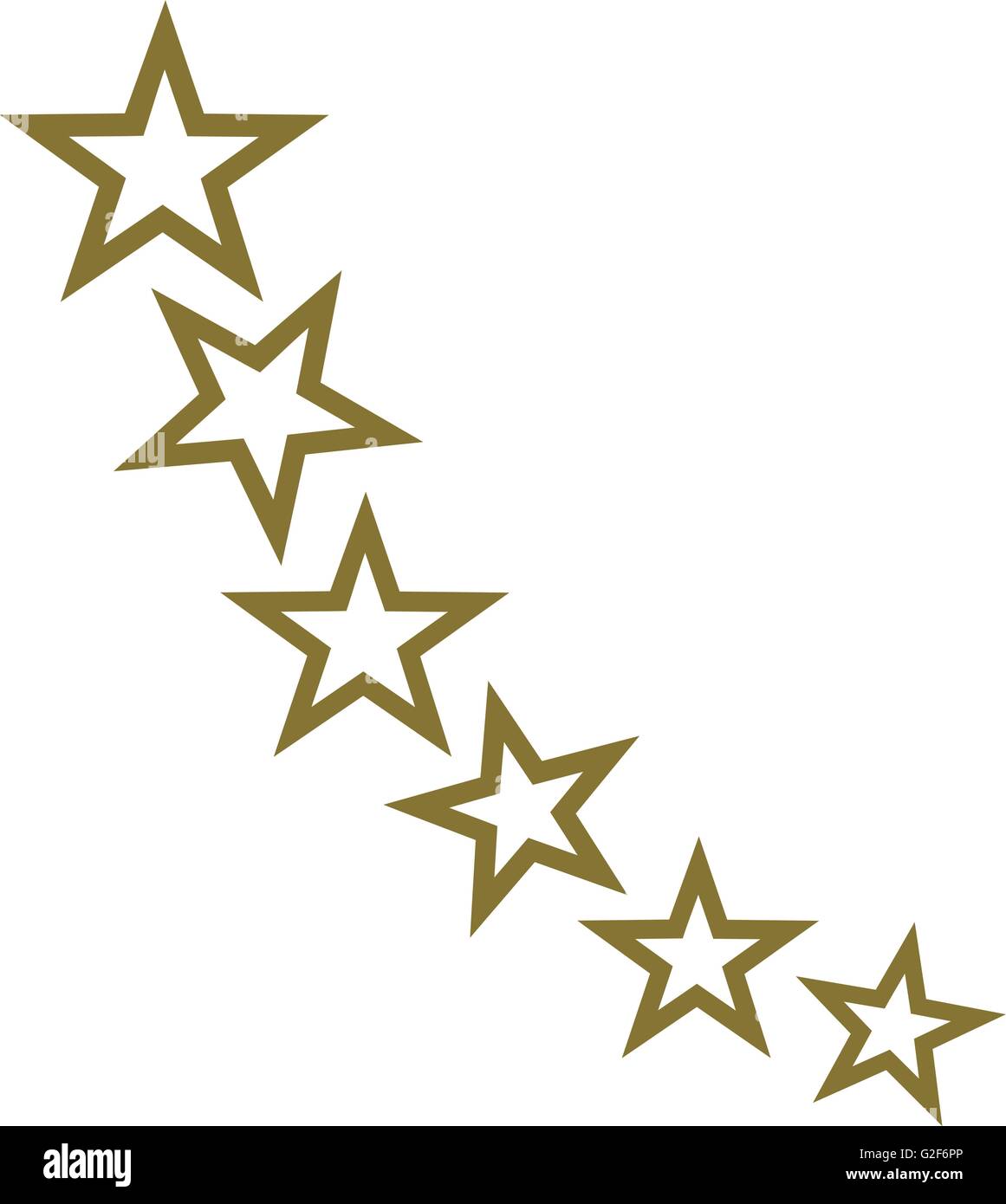 Rising golden outline stars Stock Vector Image & Art - Alamy