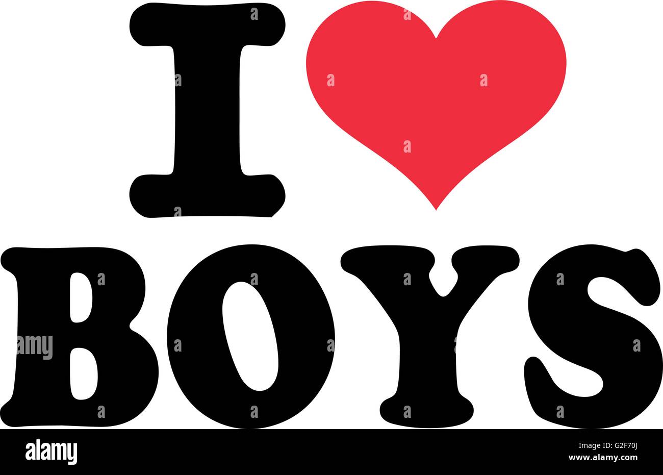 I love boys Stock Vector Image & Art - Alamy