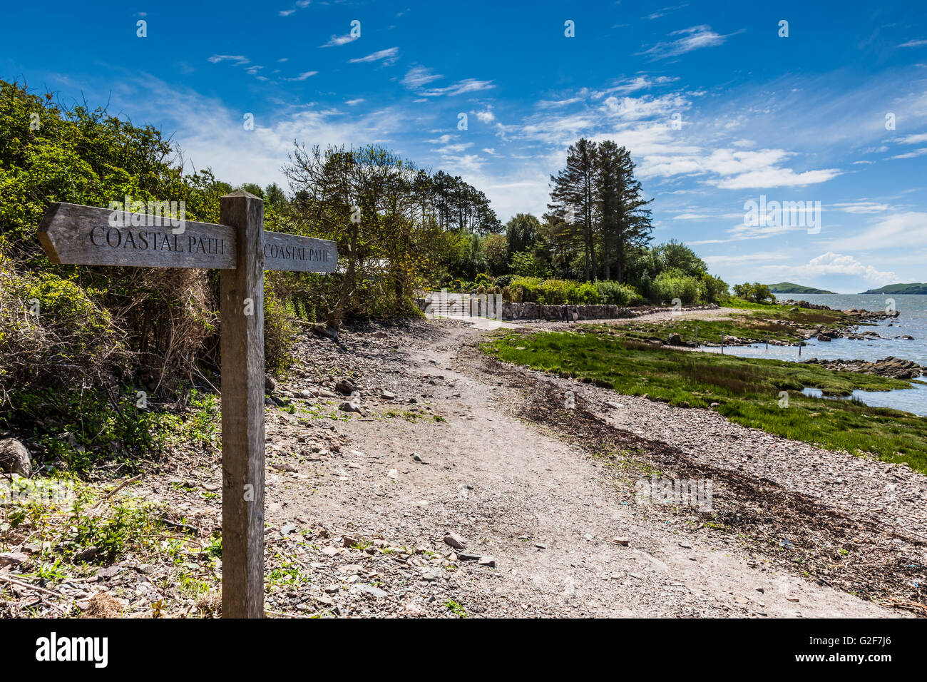 The coast path between Rockcliffe and Castle Point, near Rockcliffe ...