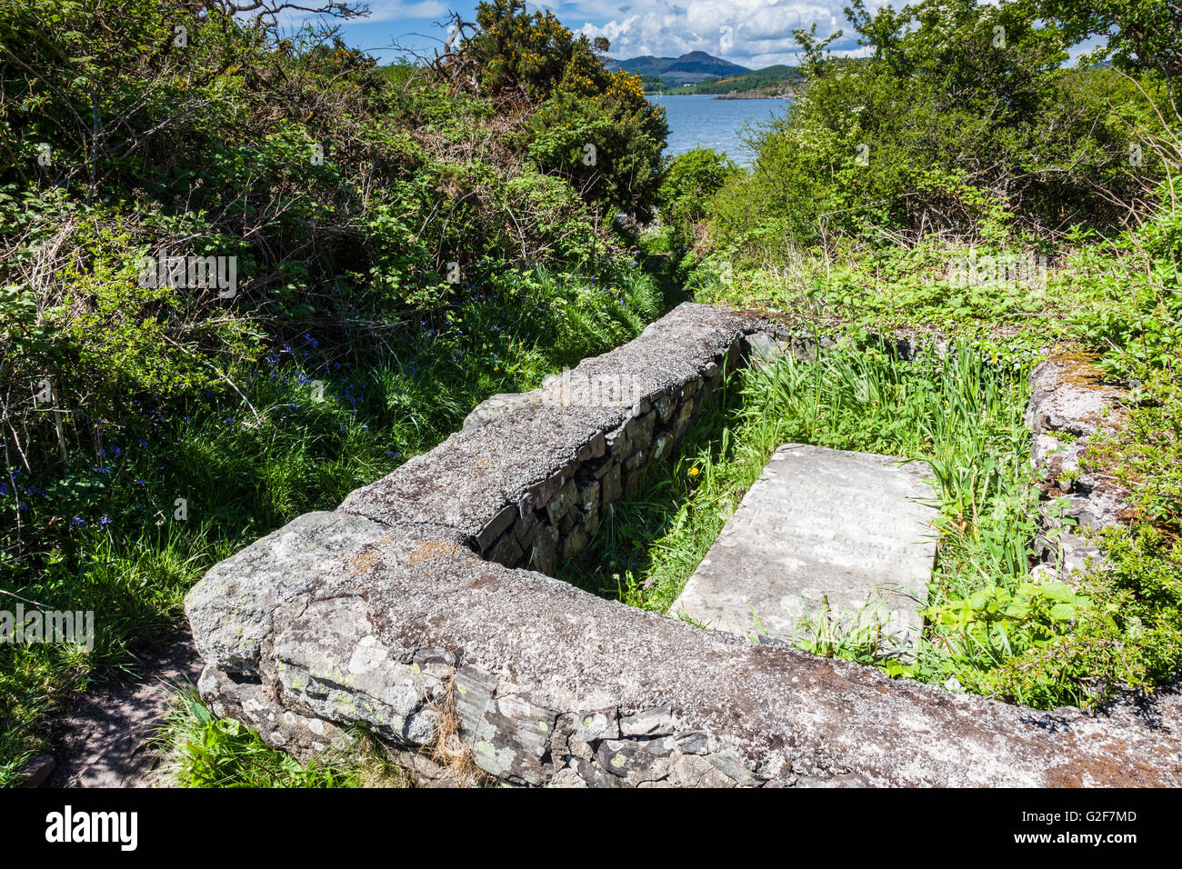 The grave of Joseph Nelson, on the coast path between Rockcliffe and ...