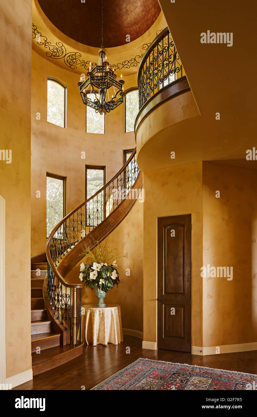 Wrought iron spiral staircase hi-res stock photography and images - Alamy