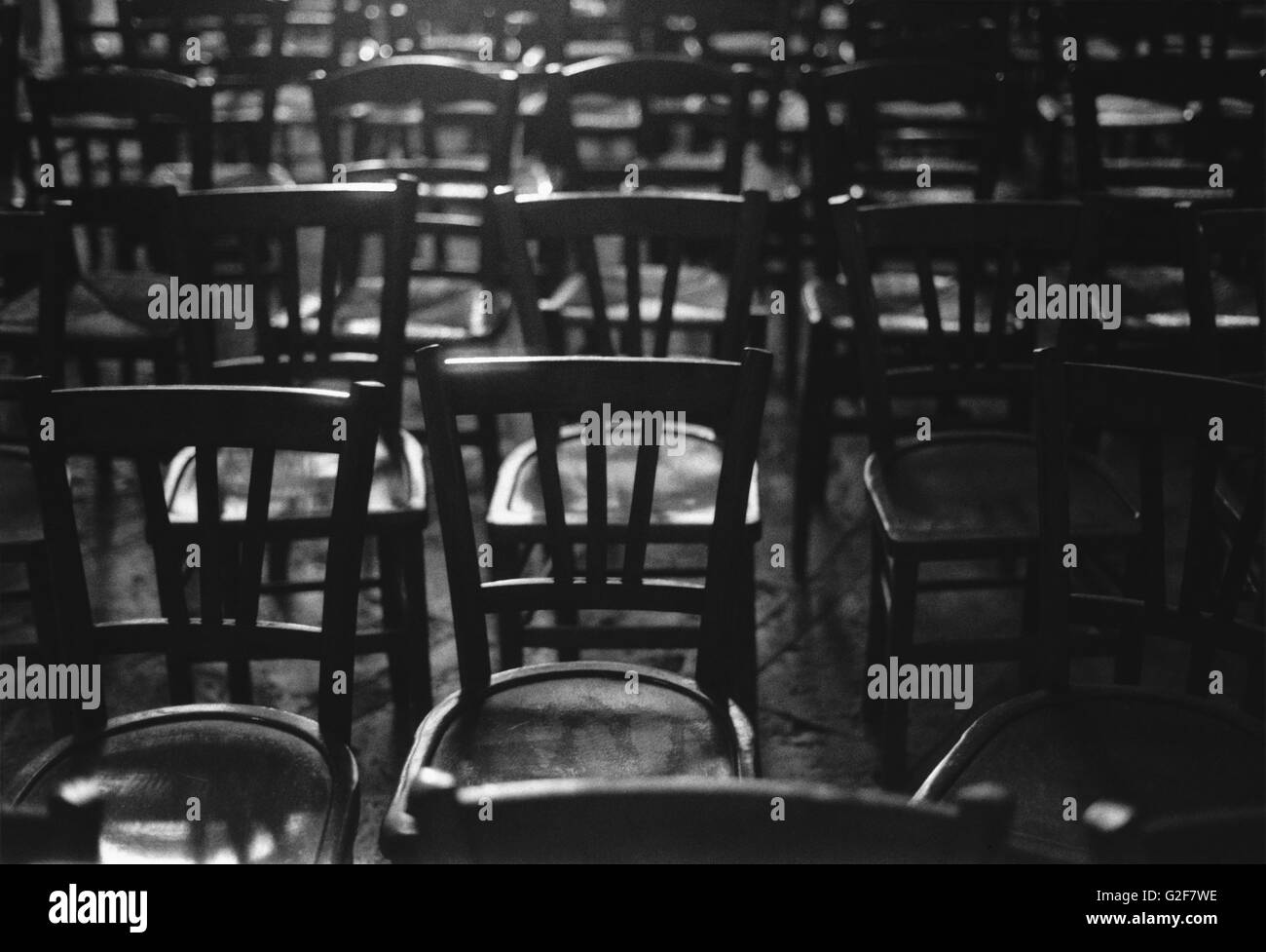 Empty church seats Black and White Stock Photos & Images - Alamy