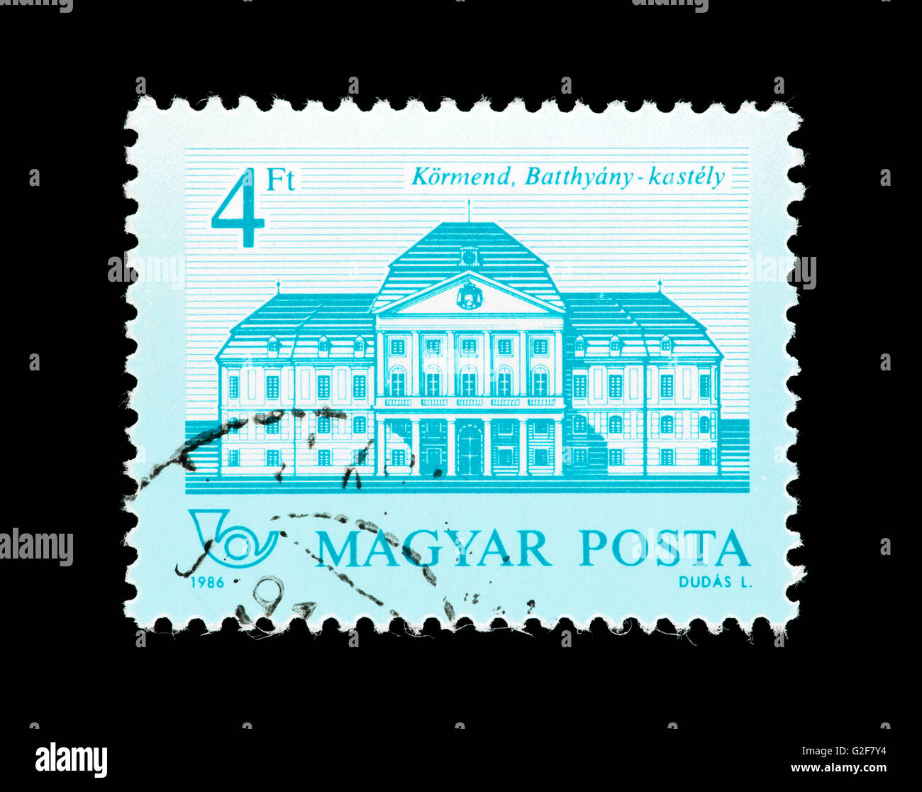 Postage stamp from Hungary depicting Bathyany, Kormend castle Stock ...