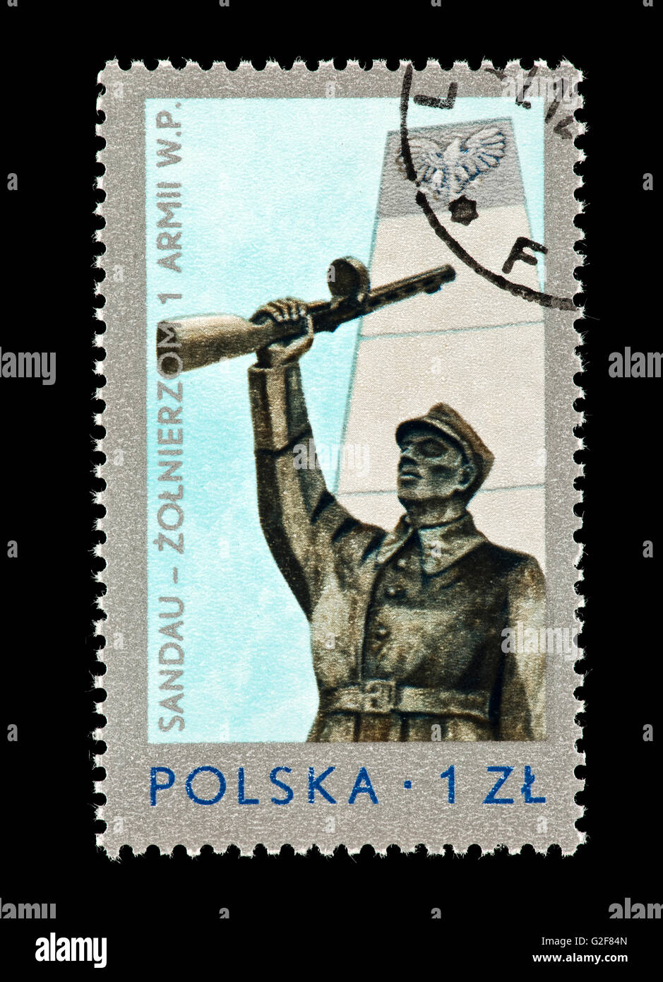 Postage stamp from Poland depicting the First Polish army monument by ...