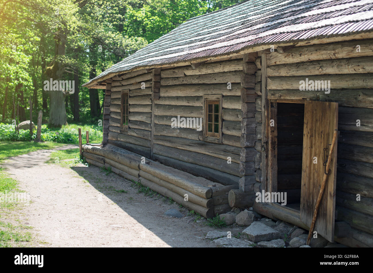 Old estonian farm in the summertime Stock Photo - Alamy