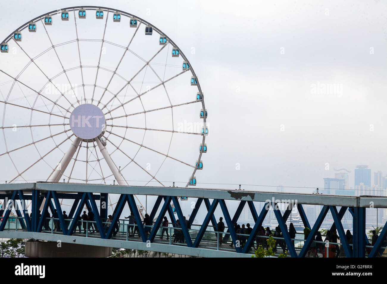 Hong Kong Observation Wheel, Ferris wheel, located in the heart of Kong ...