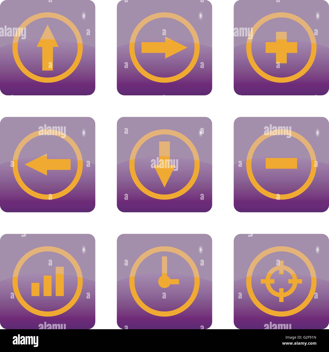 Nine vector icons with arrows and signs Stock Vector Image & Art - Alamy