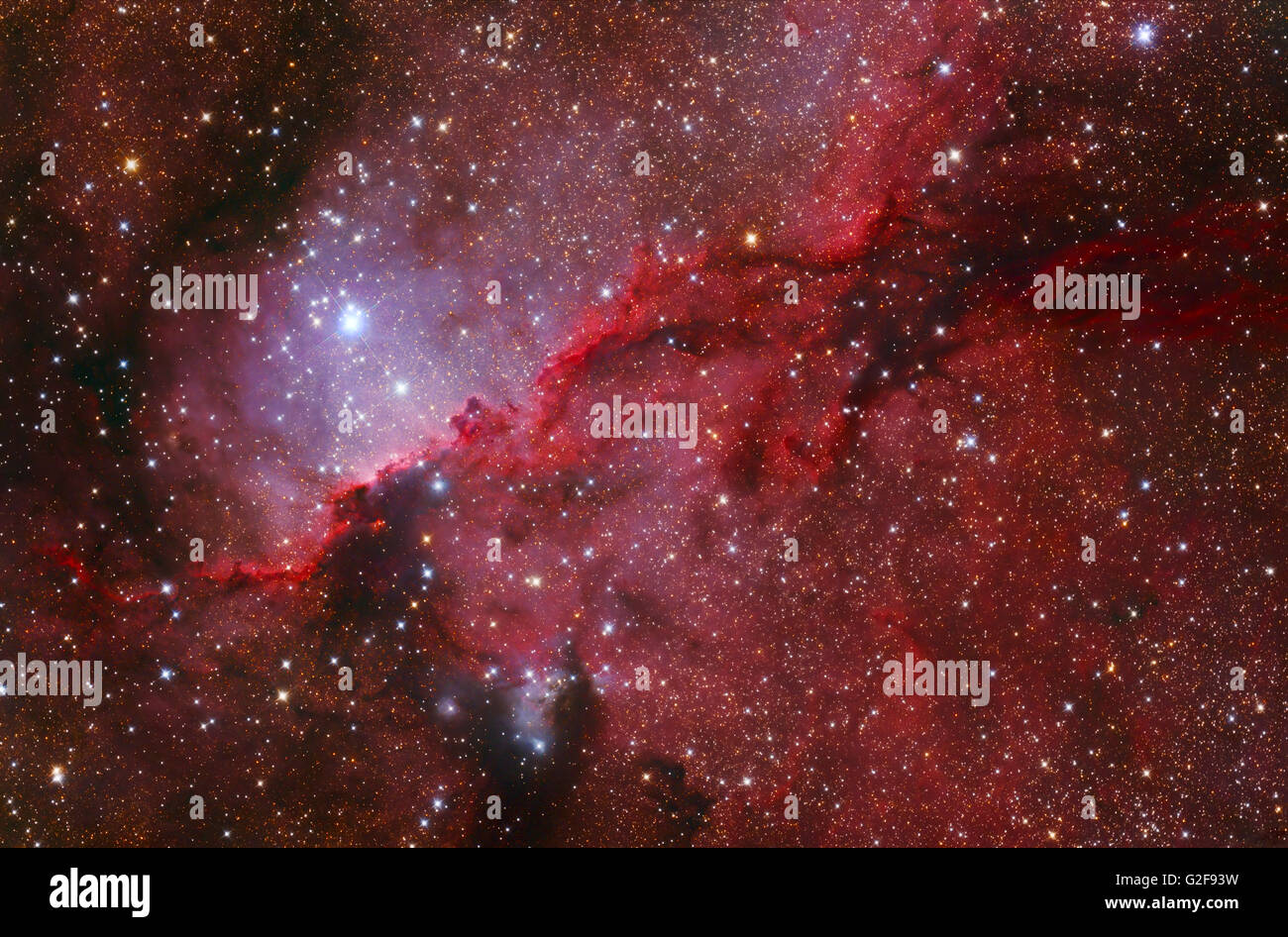 Starforming emission nebula NGC 6188 in the constellation Ara. The ...
