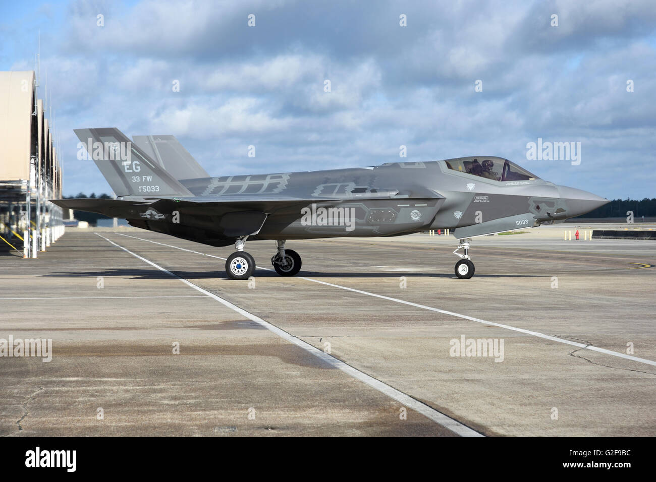 A U.S. Air Force F-35A from 58th Fighter Squadron, 33rd Fighter Wing ...
