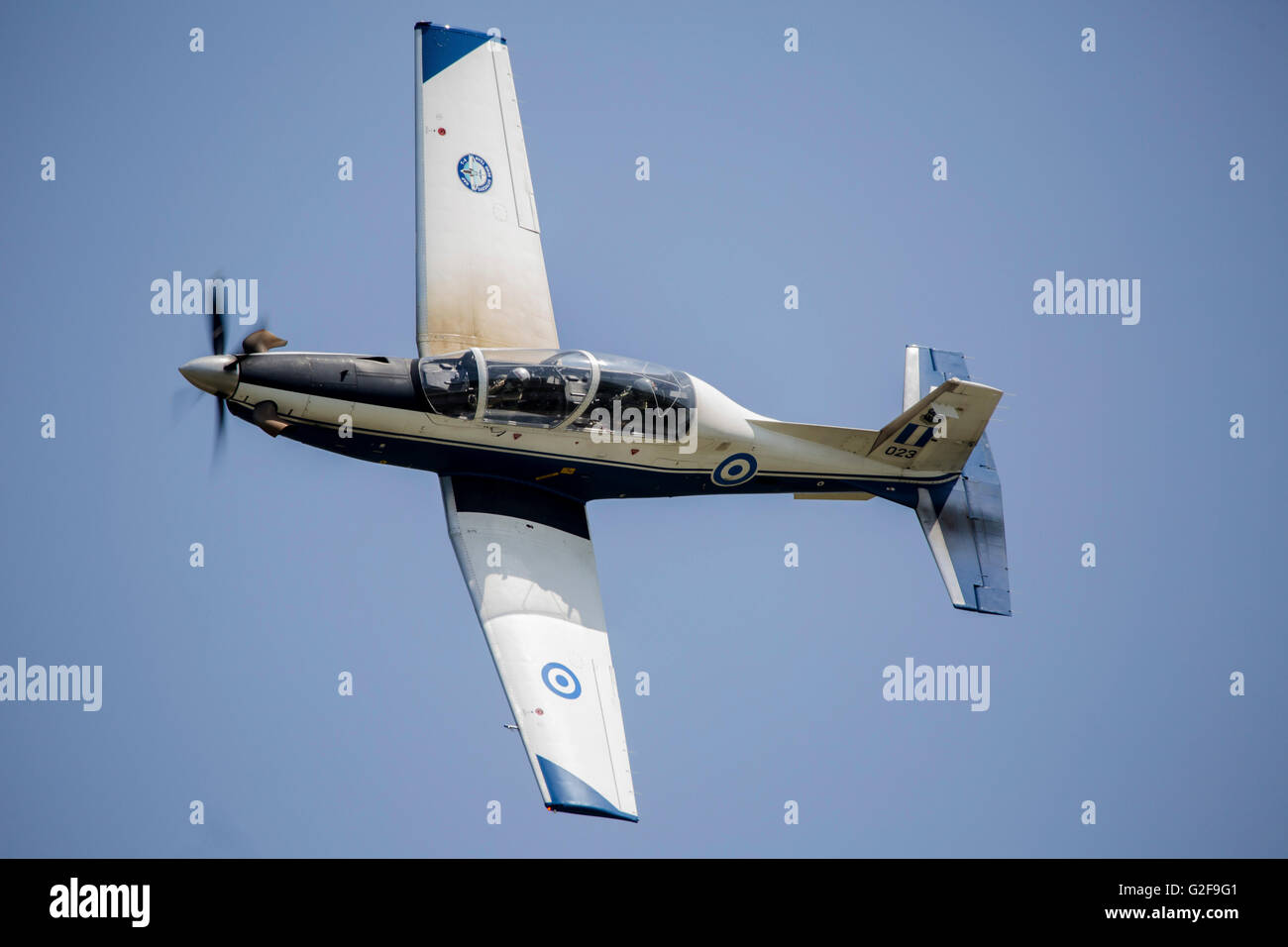 The Hellenic Air Force Daedalus demo team flies the T-6 Texan trainer ...