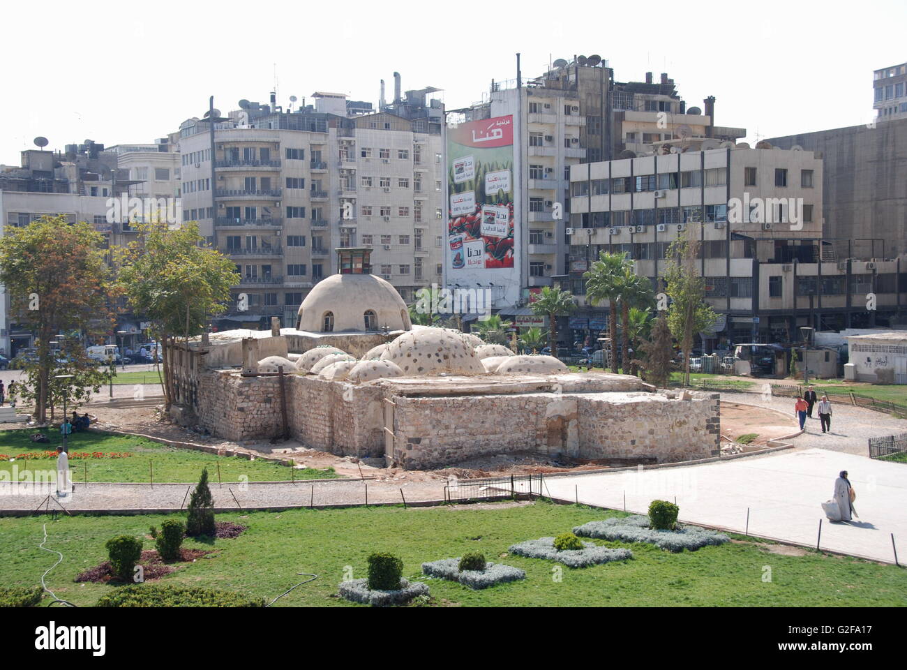Damascus, Hammam And Modern Buildings Stock Photo - Alamy
