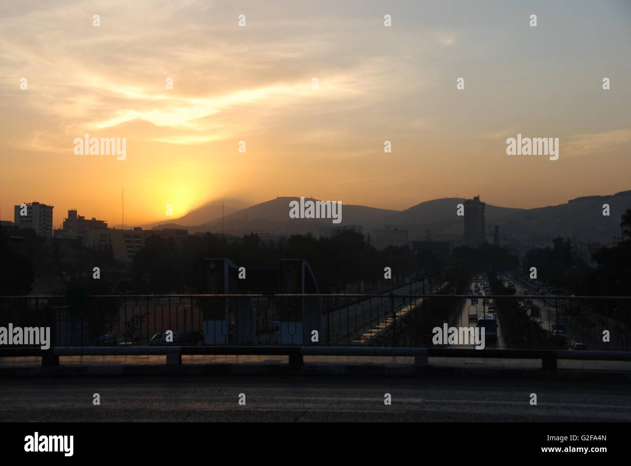 Damascus At Sunset Stock Photo - Alamy