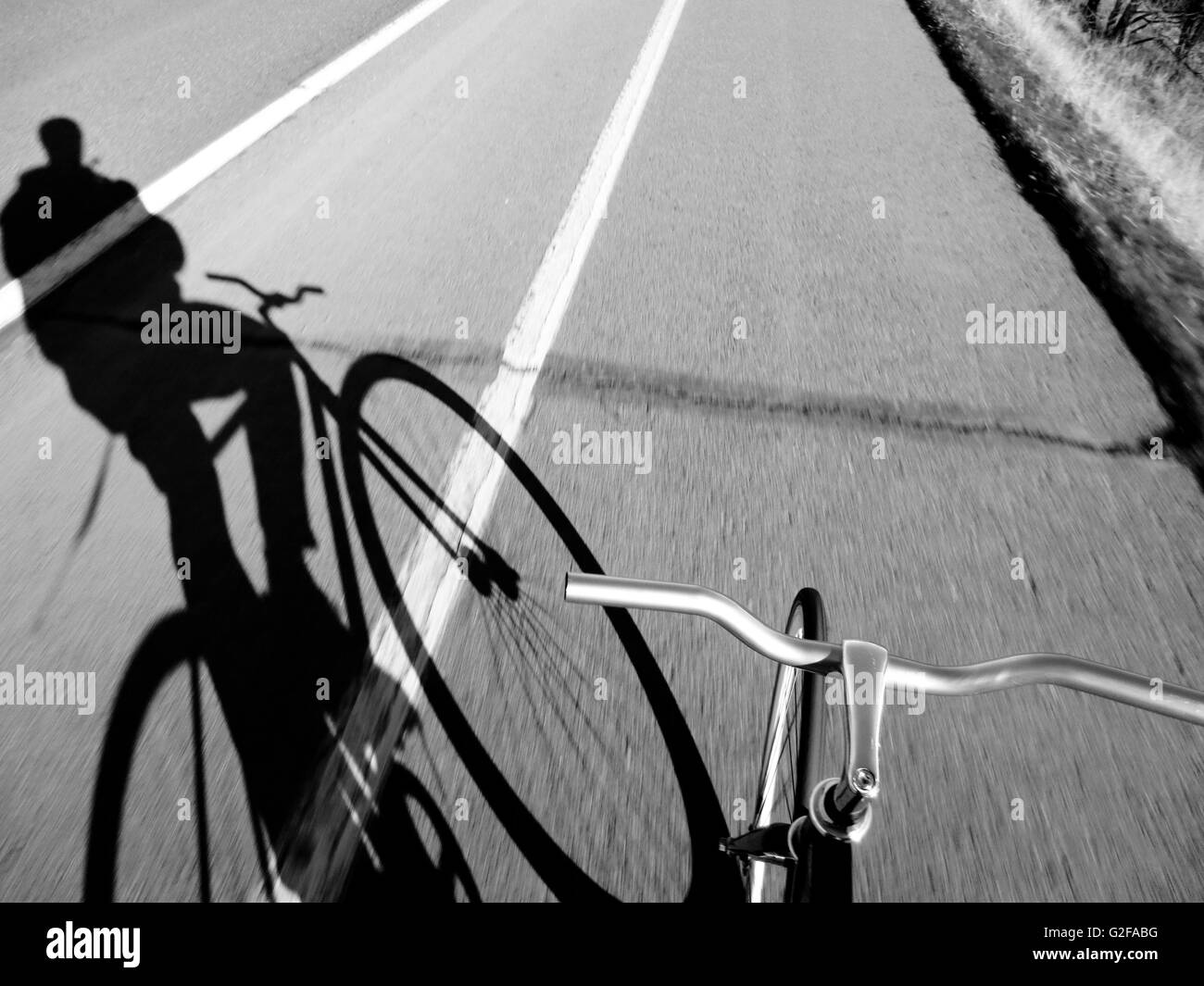 Bicycle rider Black and White Stock Photos & Images - Alamy