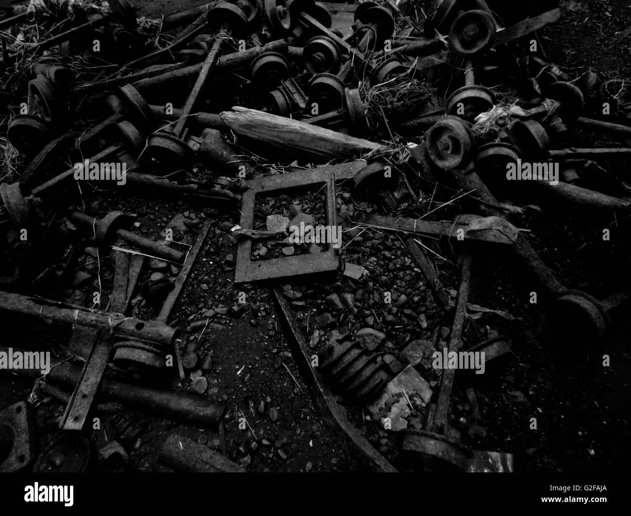 Various Discarded Metal Parts Stock Photo - Alamy