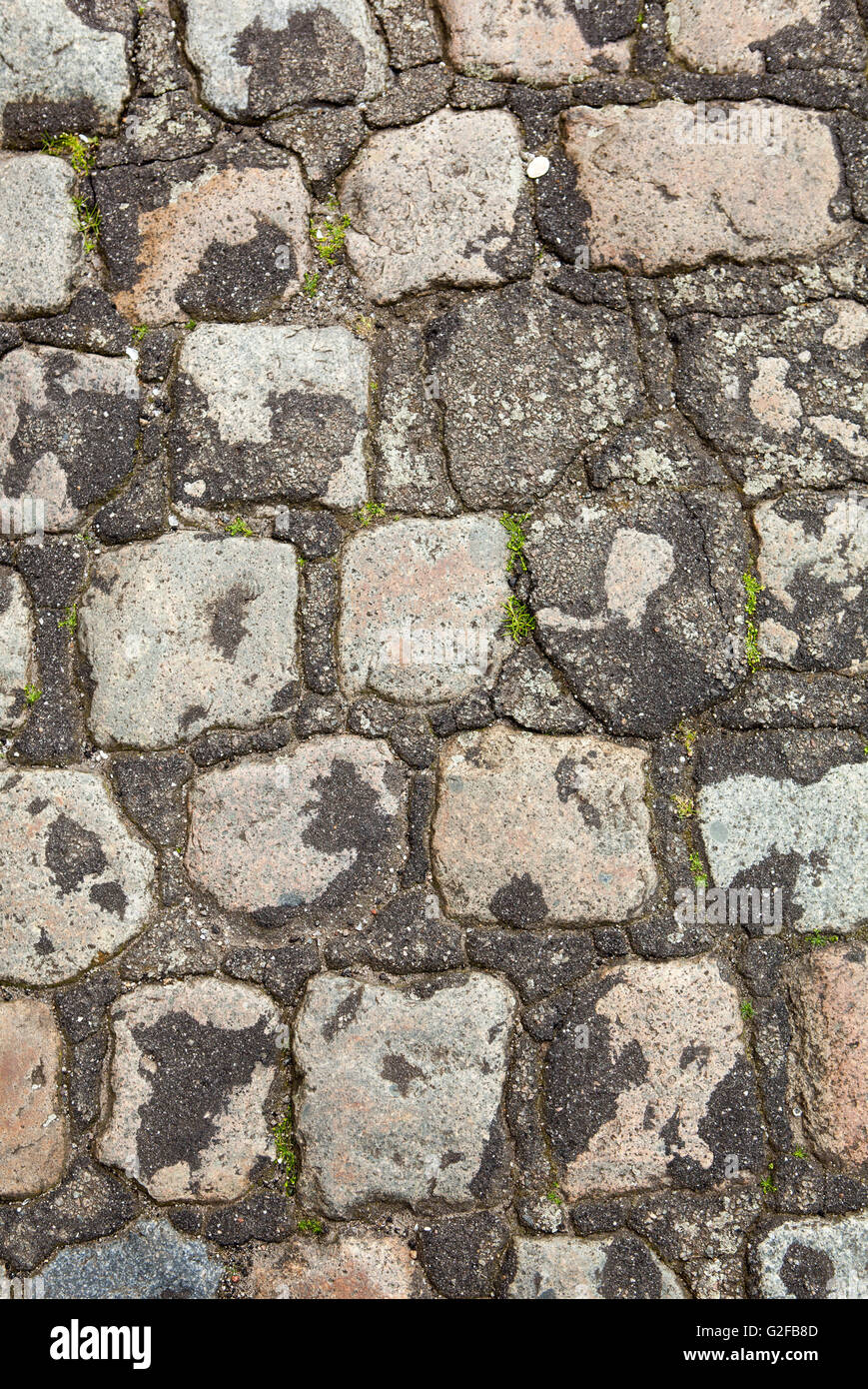 close up old stone paving texture Stock Photo - Alamy