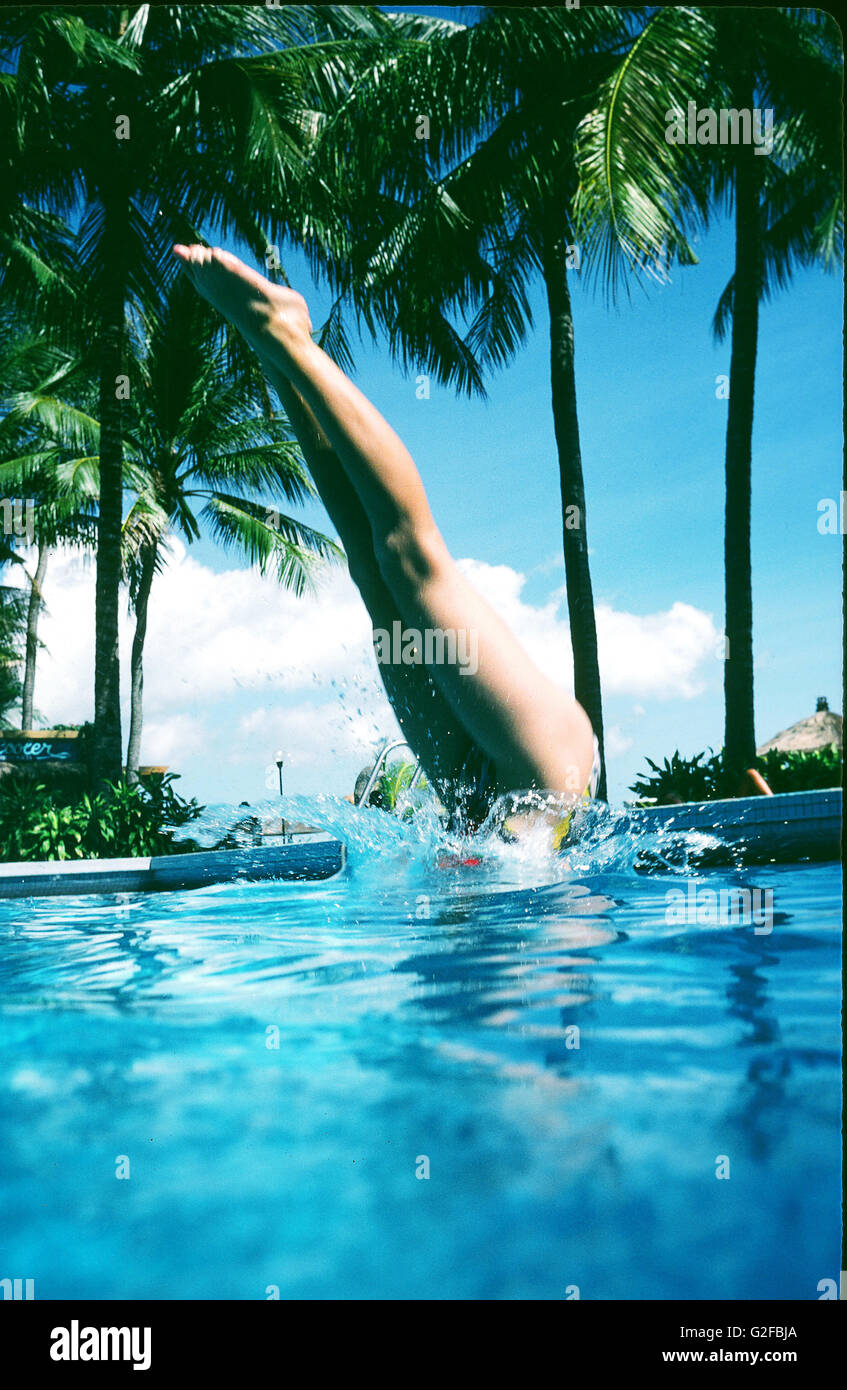 Splash pool dive legs hi-res stock photography and images - Alamy