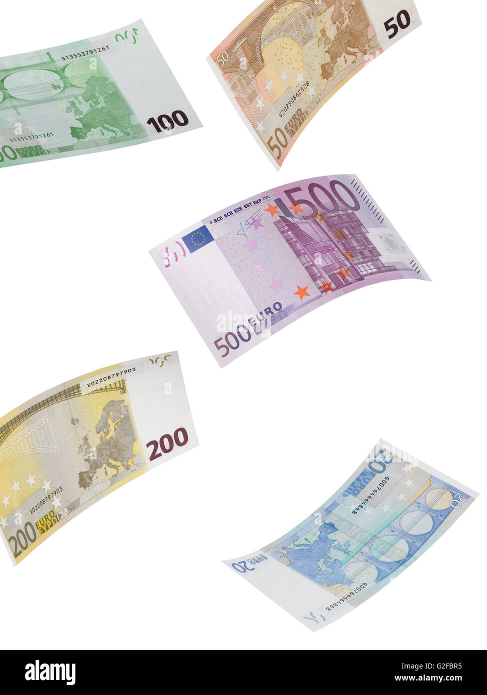 Two 50 euro notes Cut Out Stock Images & Pictures - Alamy