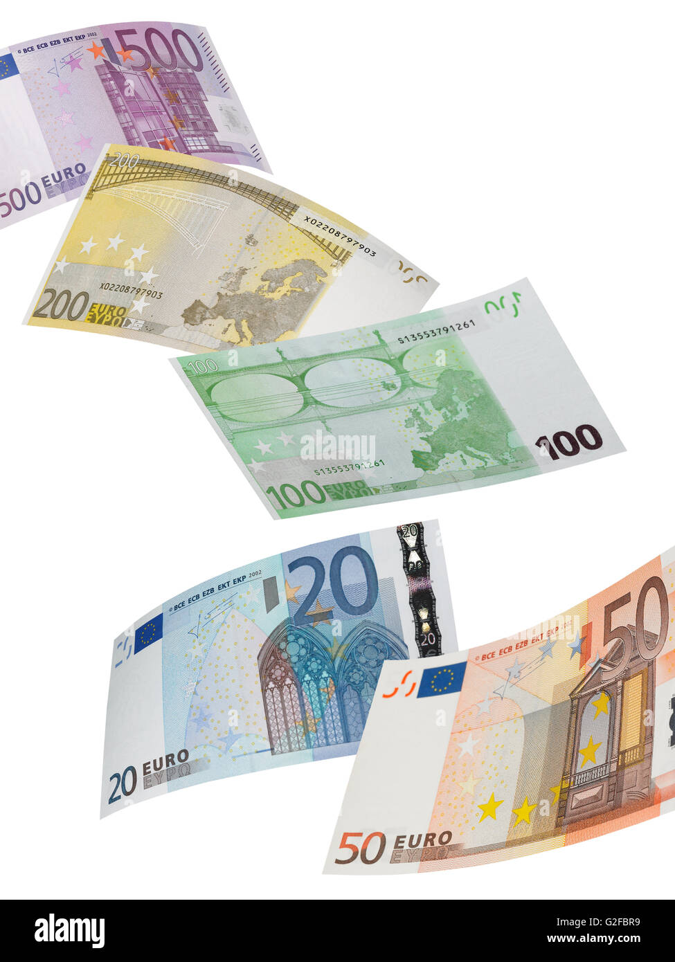 Two 50 euro notes Cut Out Stock Images & Pictures - Alamy