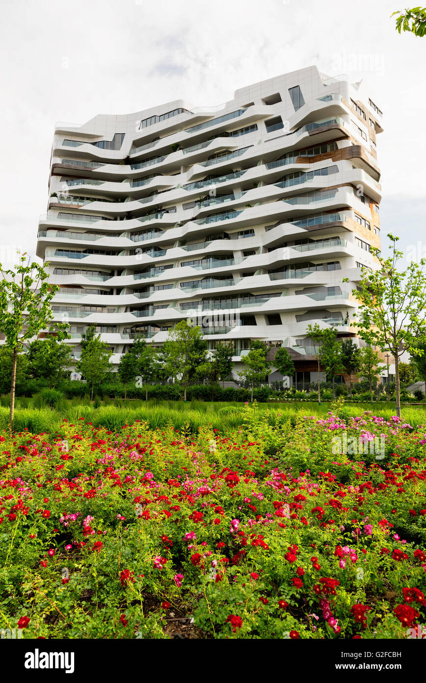 Modern residential buildings in Milan (Lombardy, Italy): Citylife Stock ...
