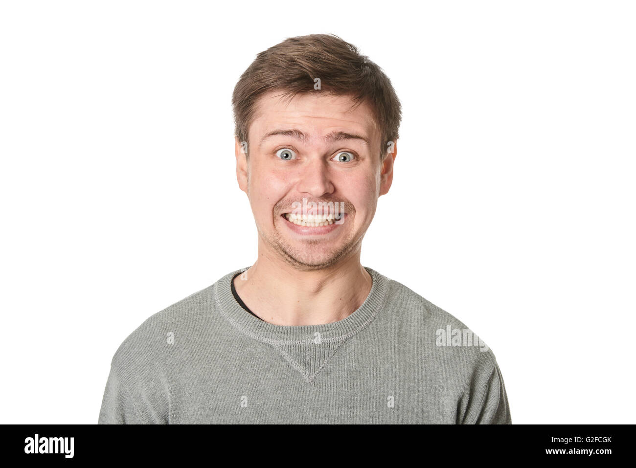 Man manic grin hi-res stock photography and images - Alamy