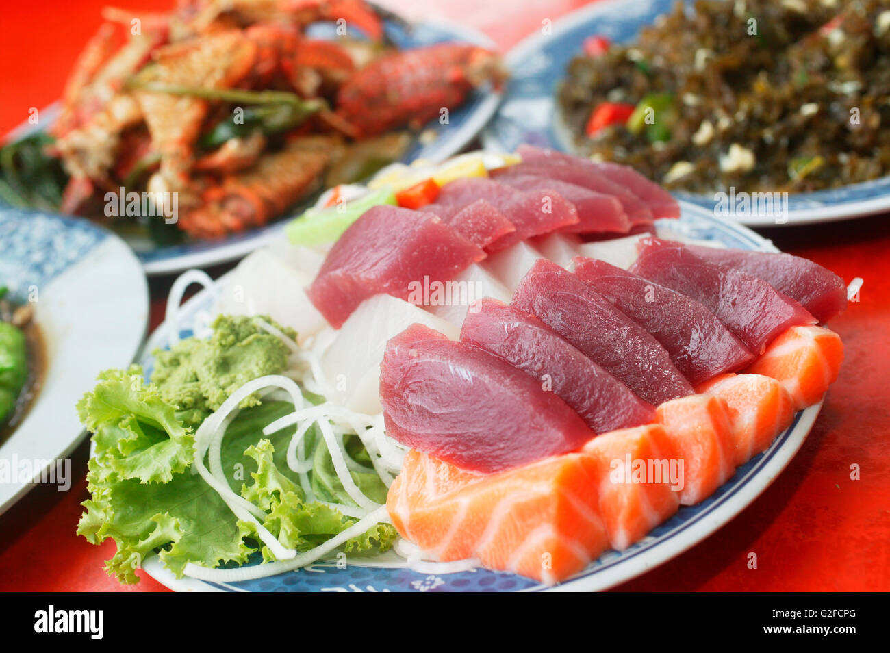 Sashimi shops Qiu Jia seafood sashimi Stock Photo - Alamy