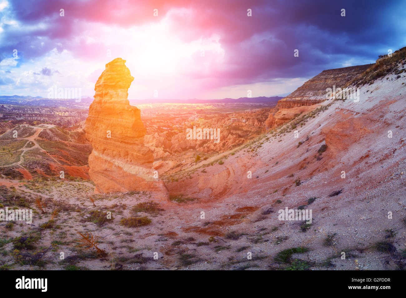 Amazing view of red rose valley in Cappadocia, Turkey Stock Photo - Alamy