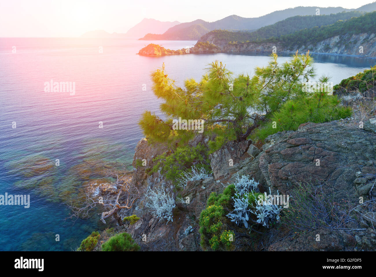 Amazing Mediterranean seascape in Turkey Stock Photo - Alamy