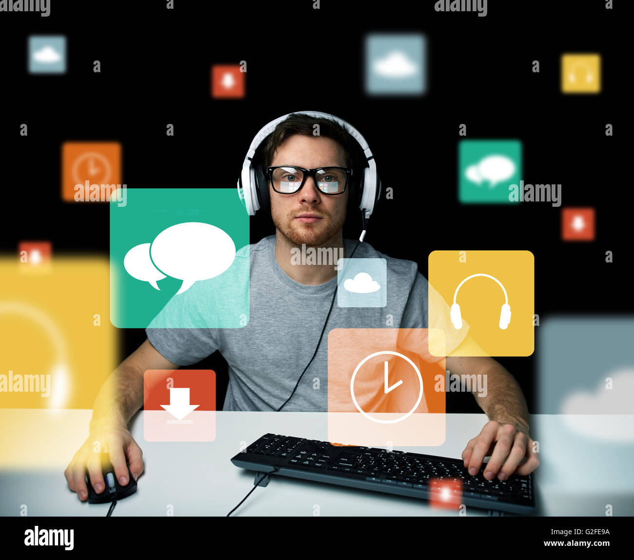 Keyboard hologram hi-res stock photography and images - Alamy