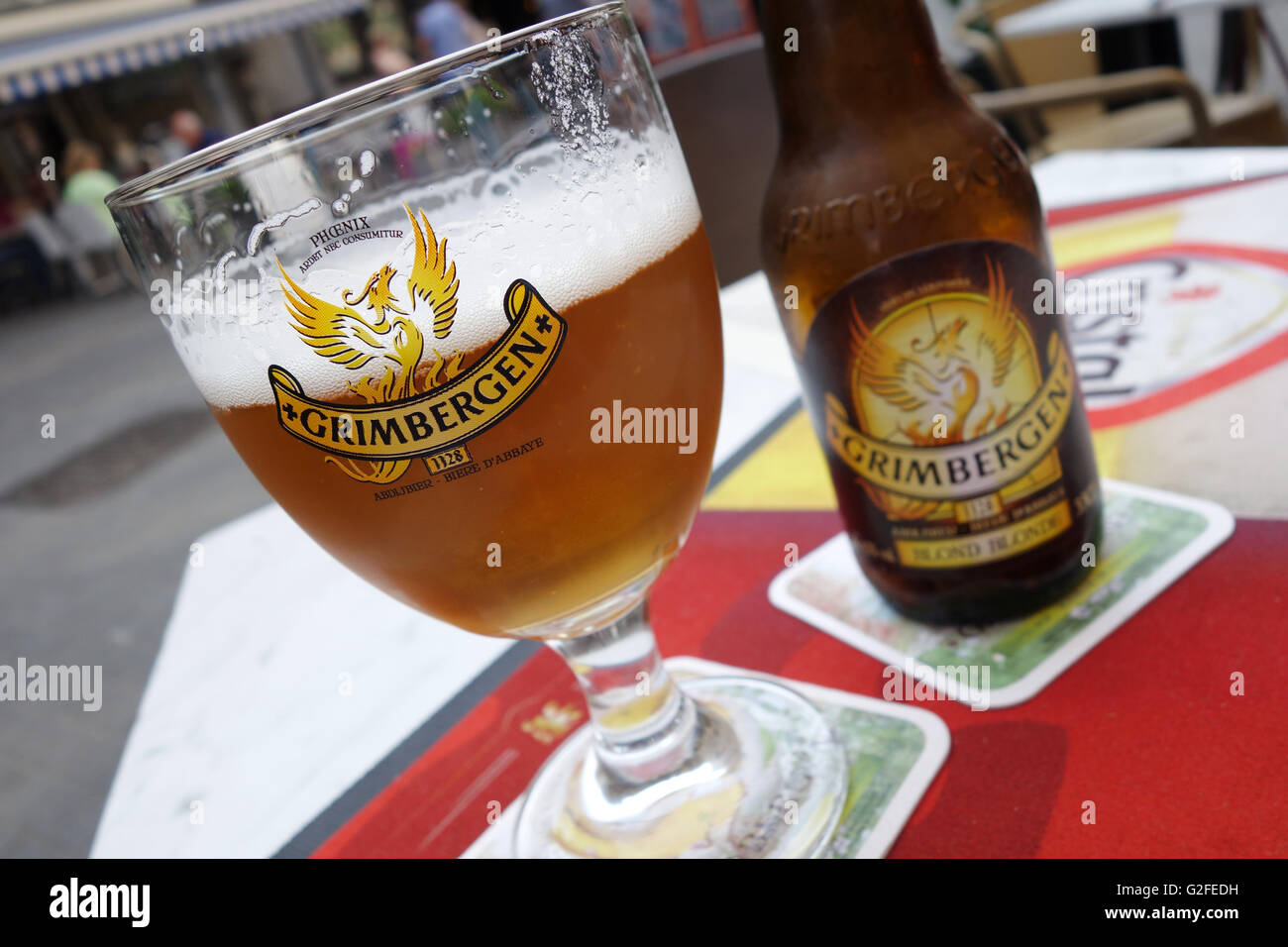 Grimbergen beer and glass hi-res stock photography and images - Alamy