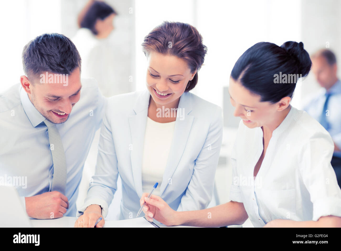 business team having discussion in office Stock Photo - Alamy