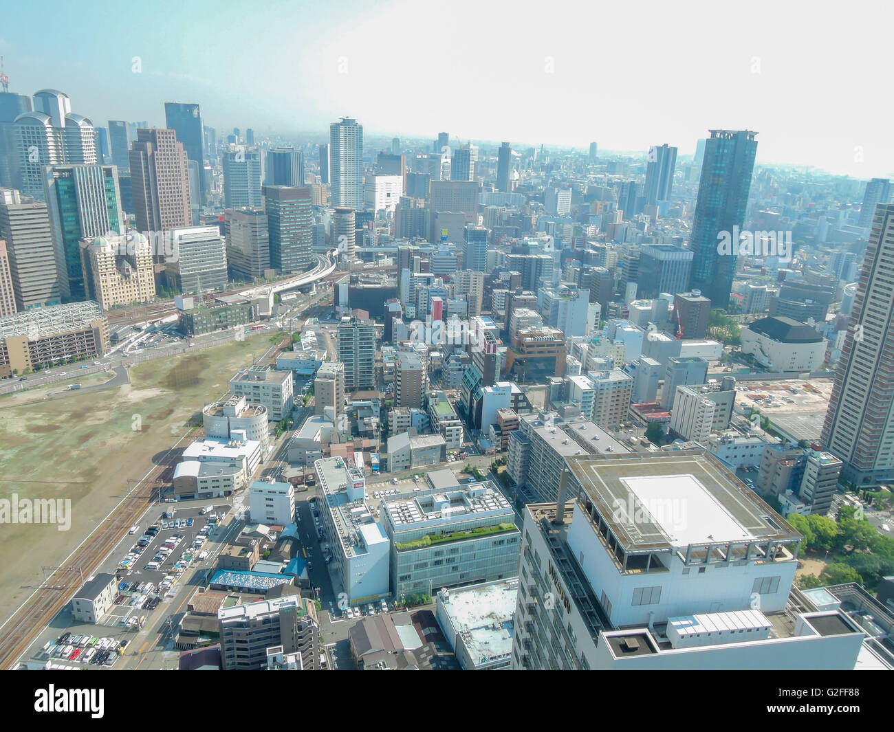 bird eye view of OSAKA city Japan Stock Photo - Alamy