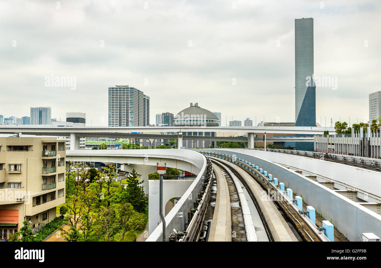 View of Tokyo from Yurikamome line Stock Photo - Alamy