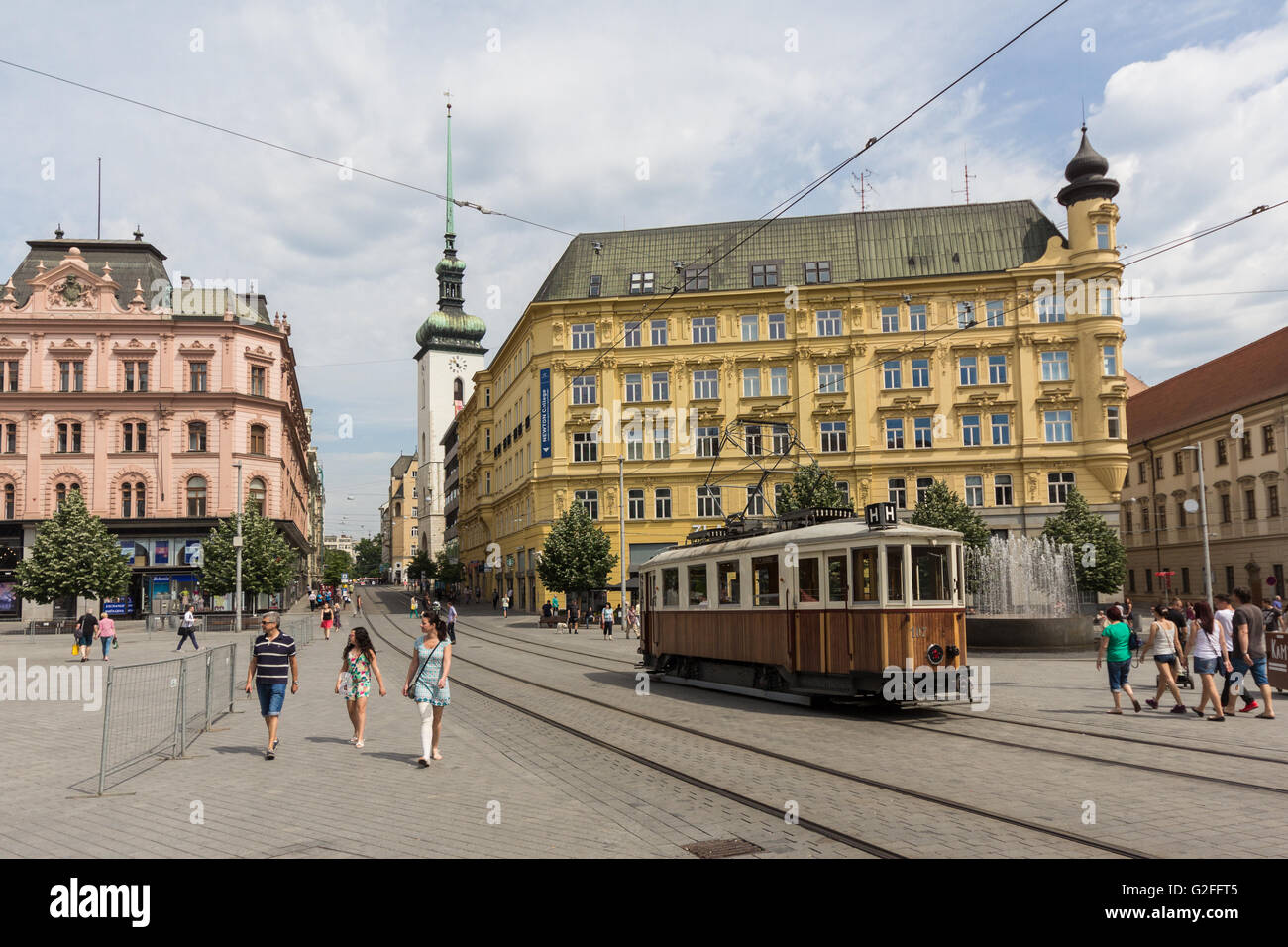 The Liberty Square, the center of Brno in Czech Republic Stock Photo ...