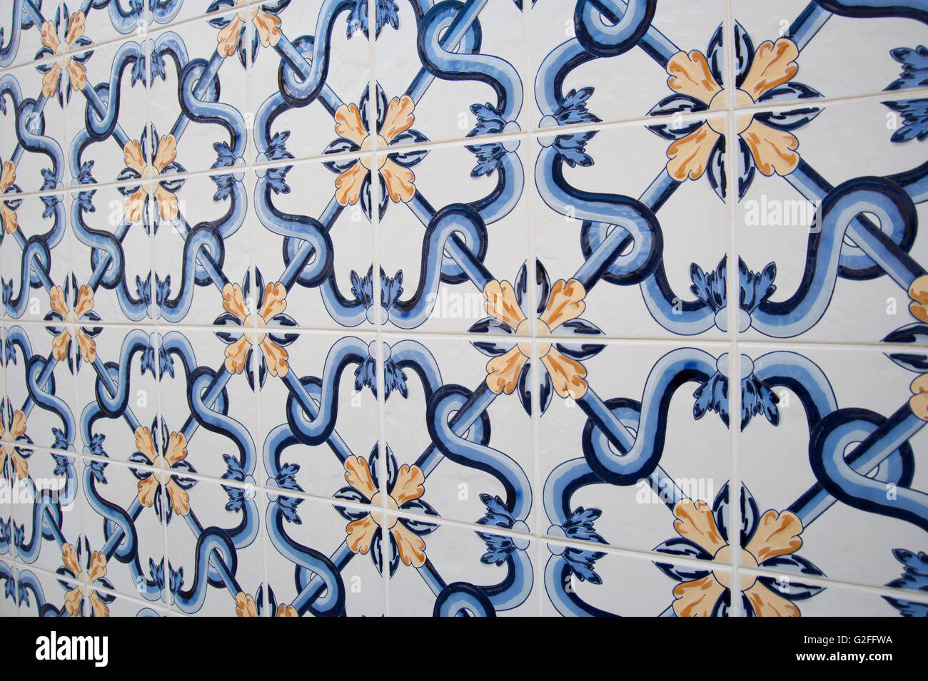 traditional painted tiles in Portugal Stock Photo - Alamy