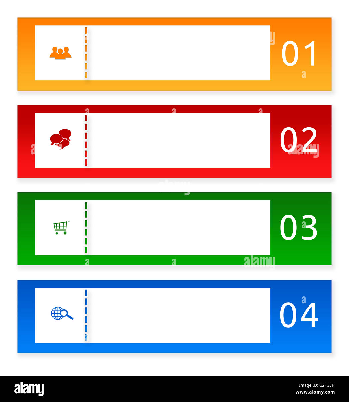 Colorful buttons for Web page menu, marketing or presentations Stock ...