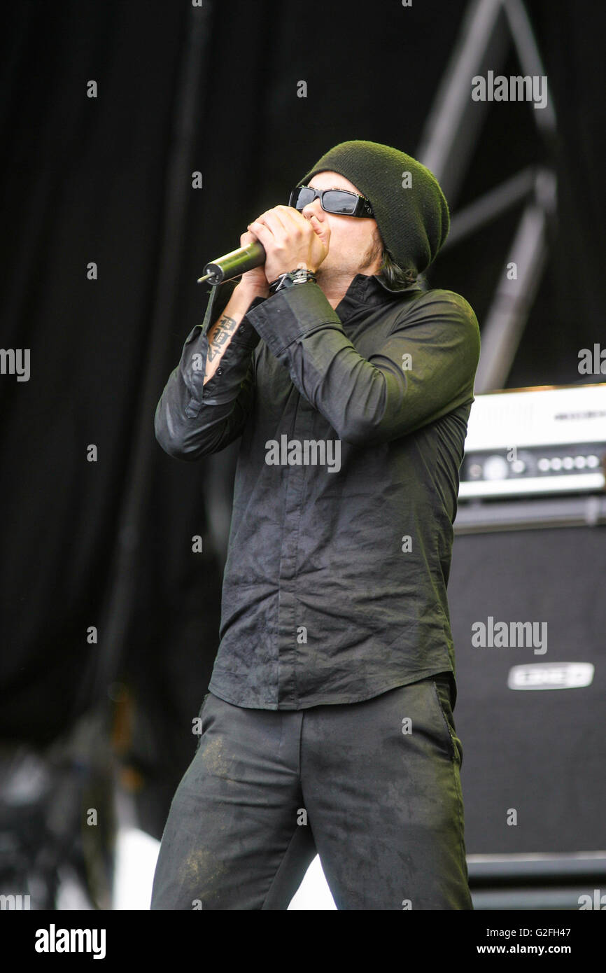 Lauri Ylönen lead singer in the Finish band The Rasmus performing at ...