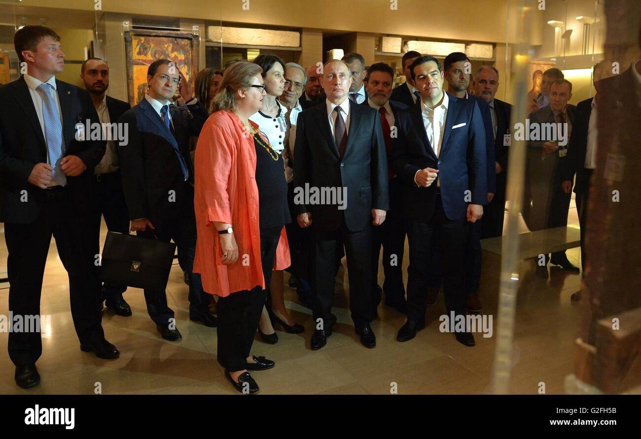 Russian President Vladimir Putin and Greek Prime Minister Aleksis ...