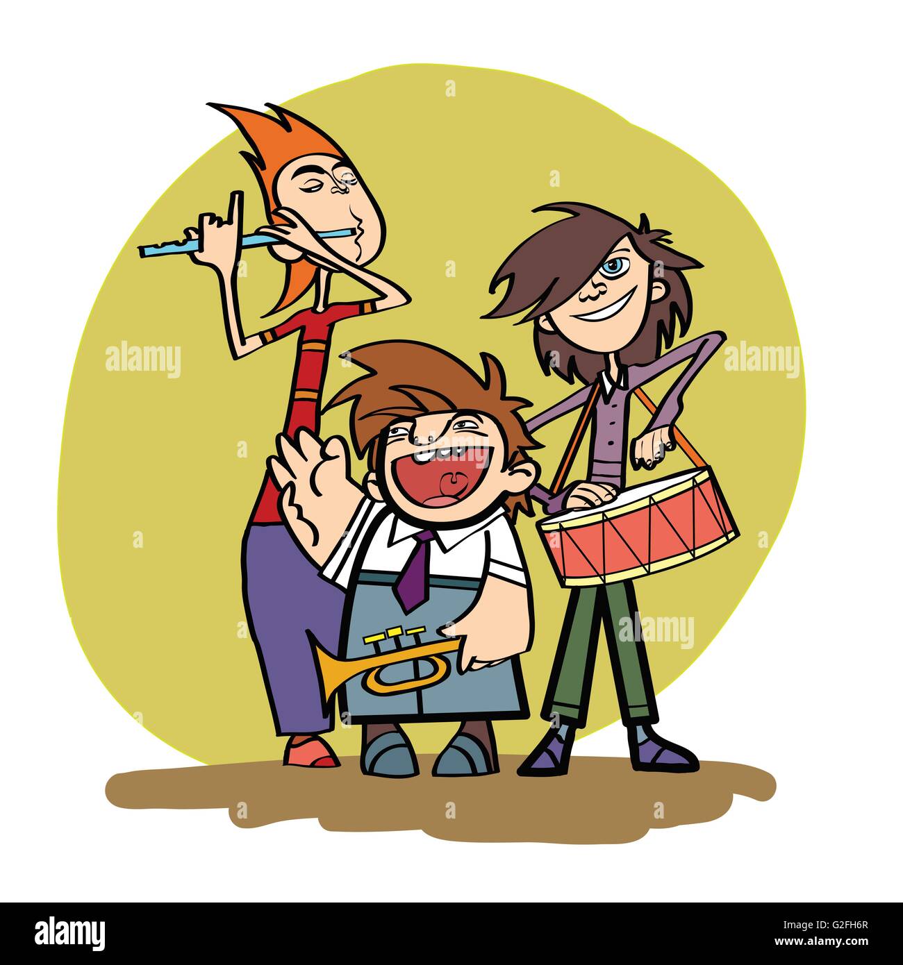 School orchestra music musical instruments Stock Vector Image & Art - Alamy